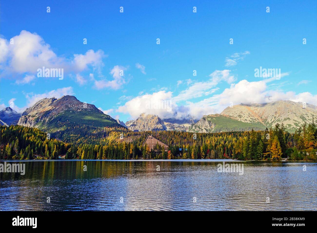 Ski resort on Lake Strba in Tatra Mountains, Slovakia Stock Photo - Alamy