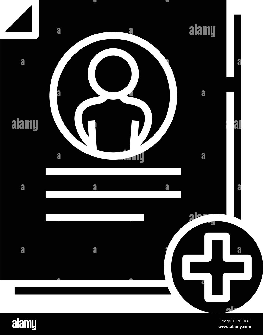 New employee black icon, concept illustration, vector flat symbol ...
