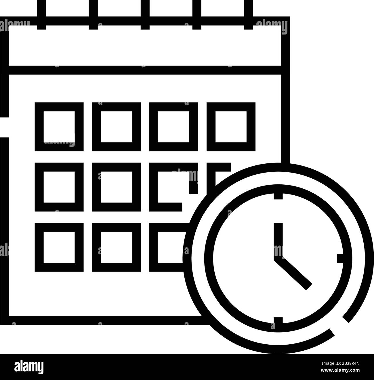 Timetable line icon, concept sign, outline vector illustration, linear ...