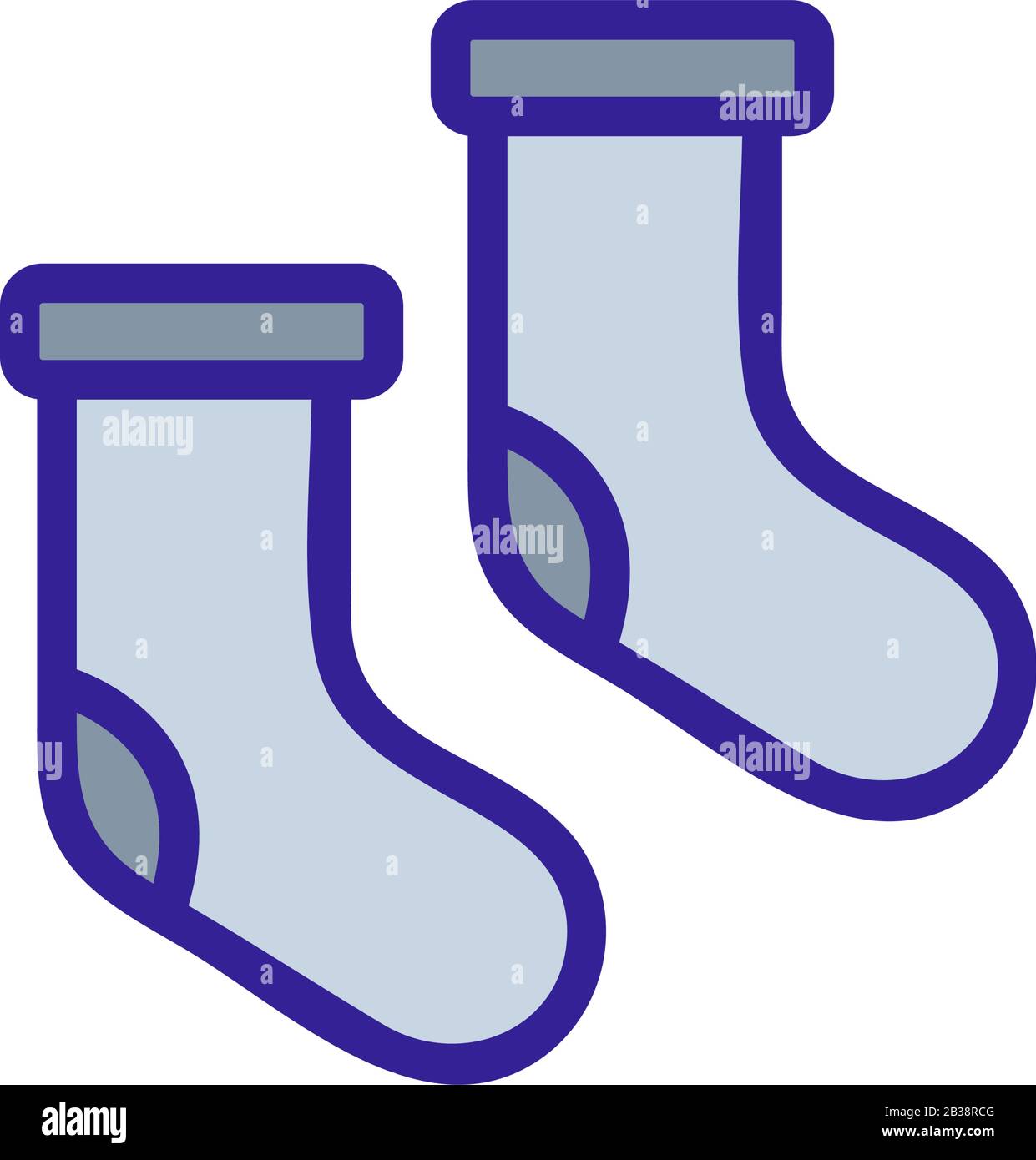 Warm socks icon vector. Isolated contour symbol illustration Stock ...