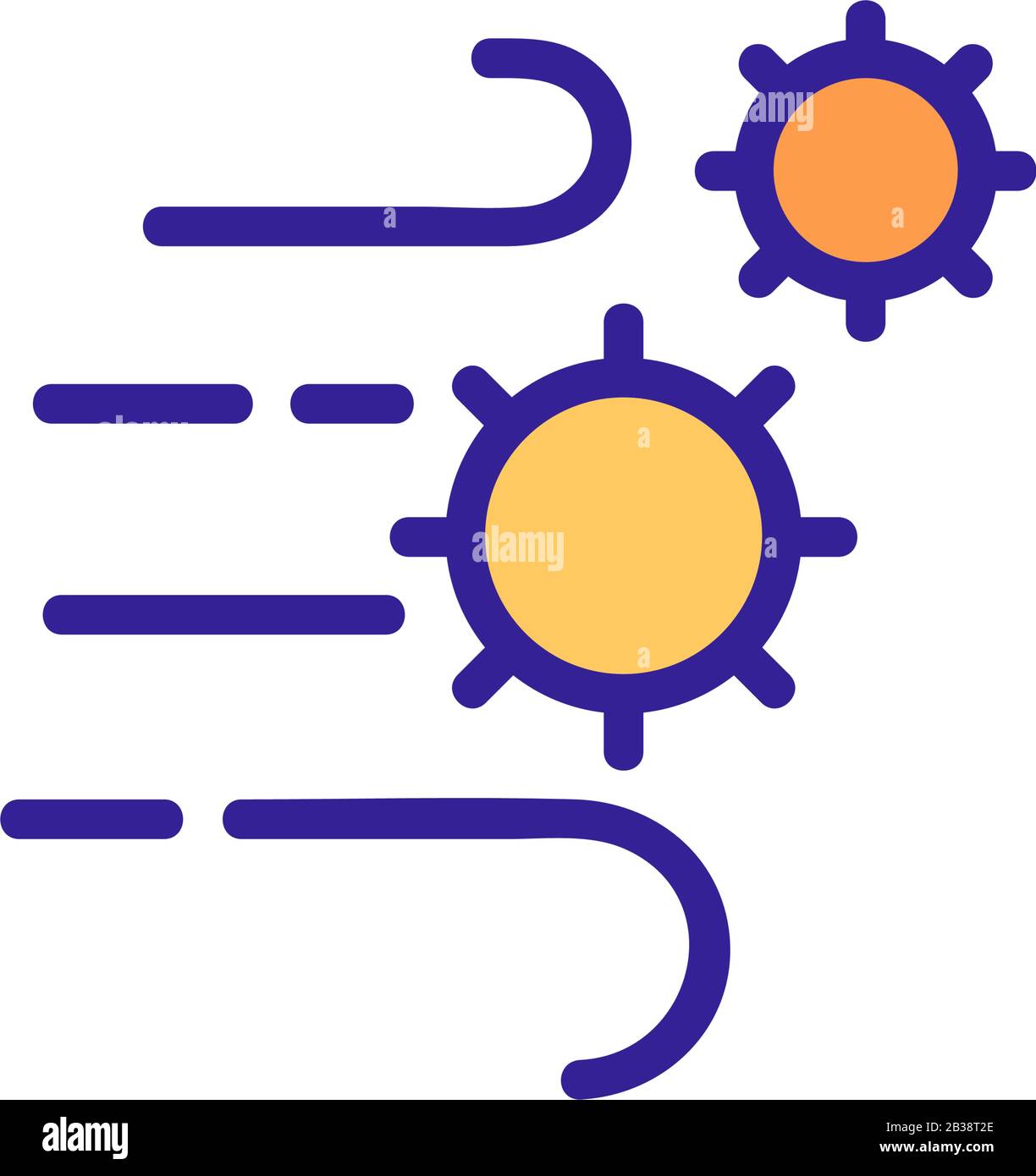 virus in the air icon vector. Isolated contour symbol illustration ...
