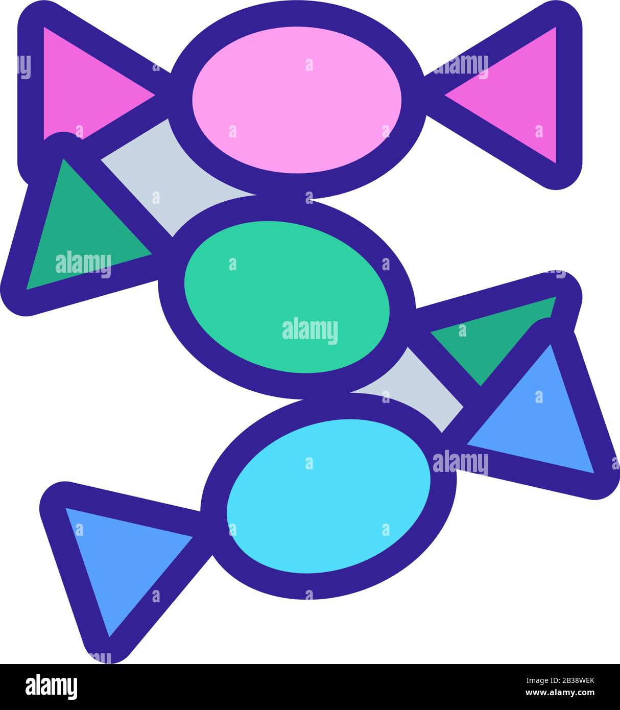 Sweet candy icon vector. Isolated contour symbol illustration Stock ...