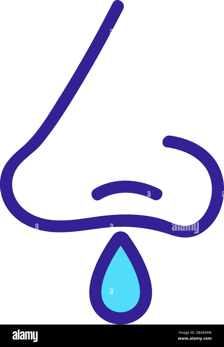 nose snot icon vector. Isolated contour symbol illustration Stock ...