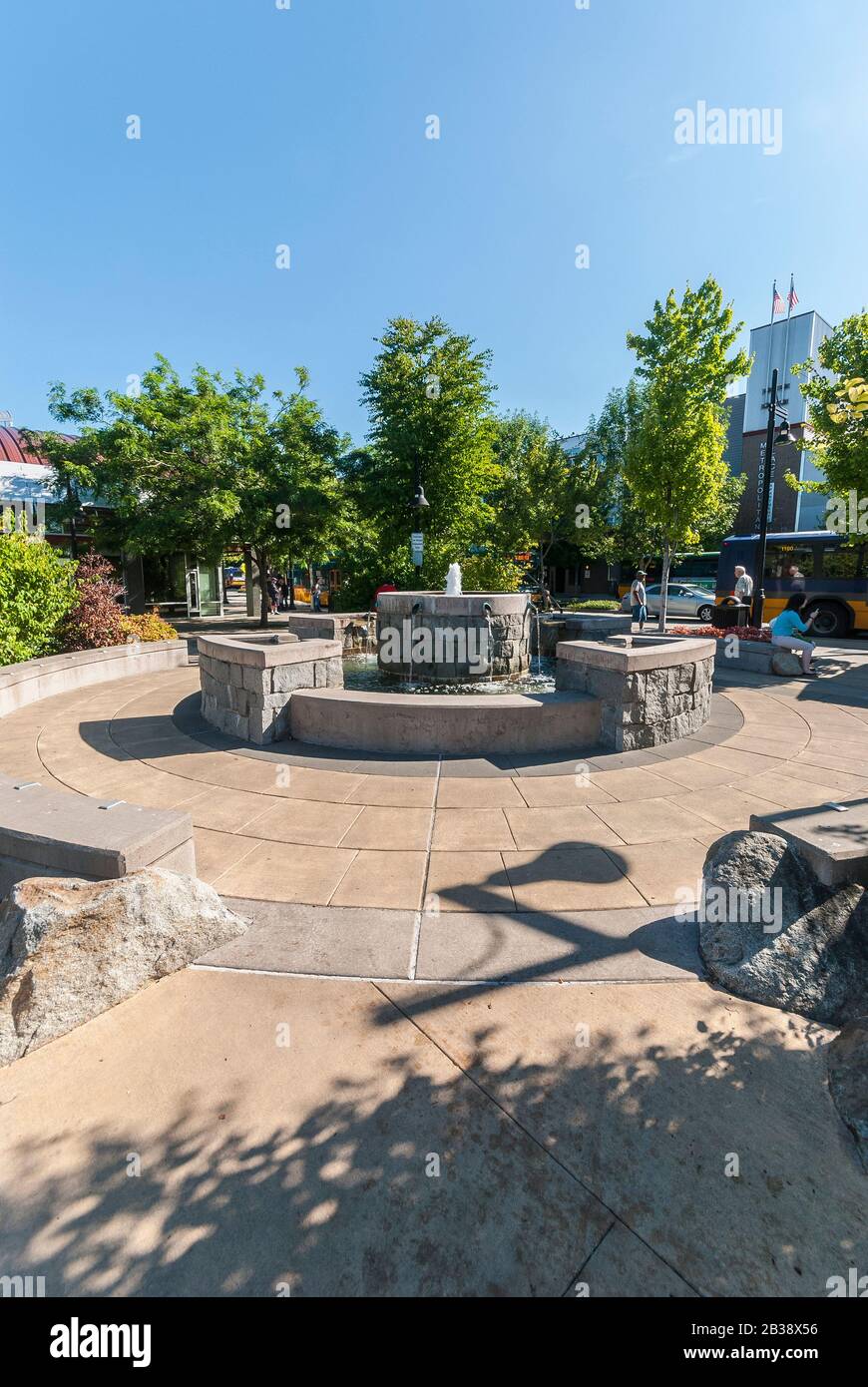 The Fountain in Piazza Park in Renton, Washington Stock Photo - Alamy