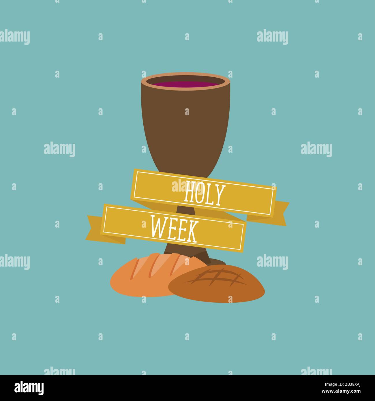 Holy week card Stock Vector Image & Art - Alamy