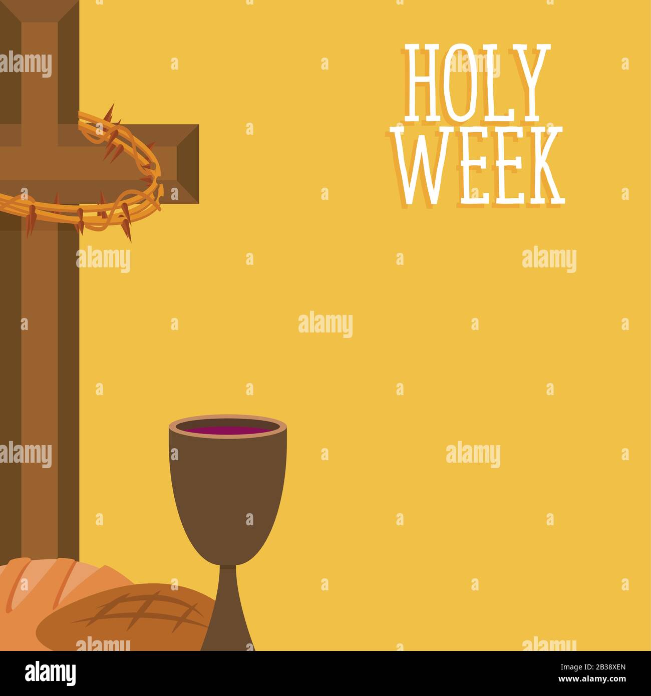 Holy week card Stock Vector Image & Art - Alamy
