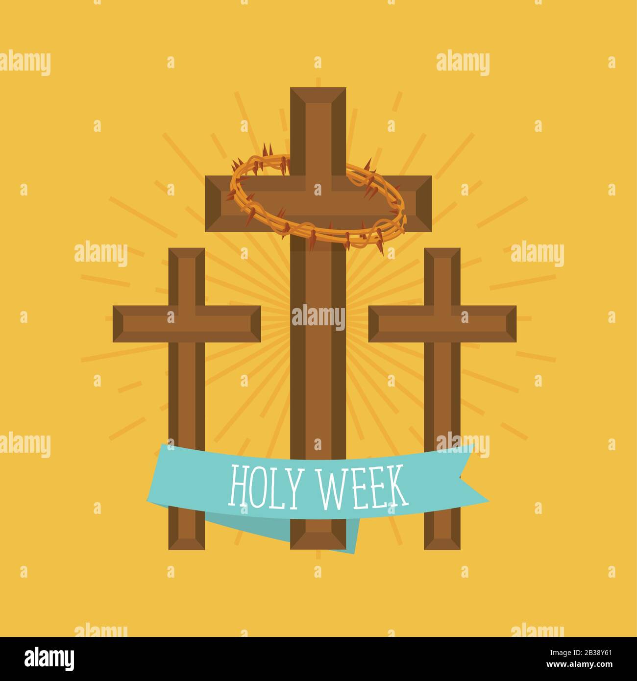 Holy week card Stock Vector Image & Art - Alamy