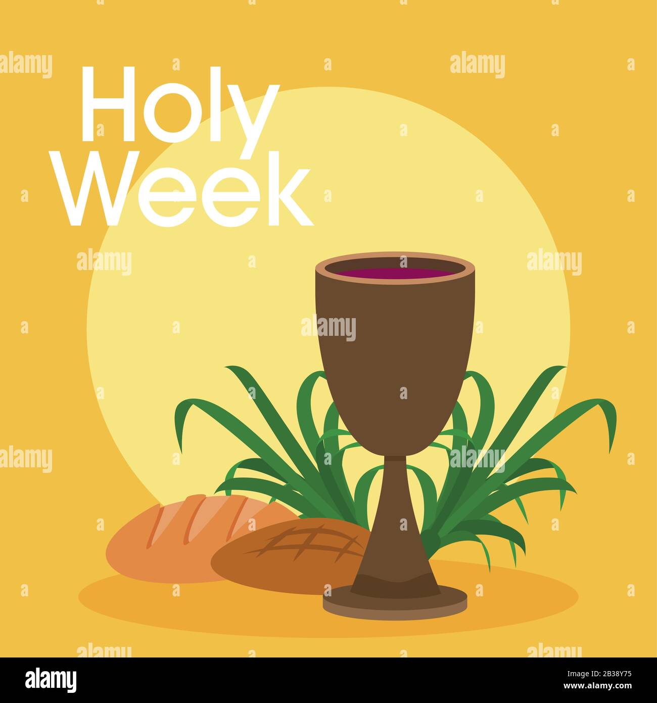 Holy week card Stock Vector Image & Art - Alamy