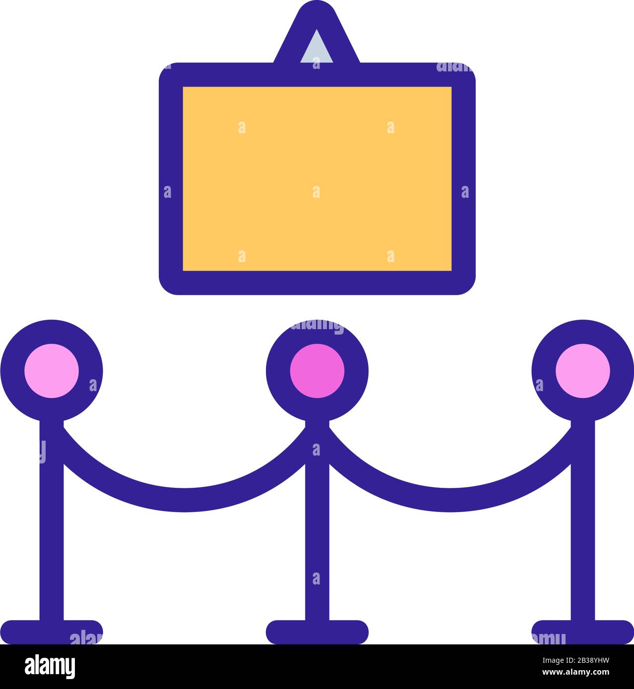 painting, exhibition icon vector. Isolated contour symbol illustration ...