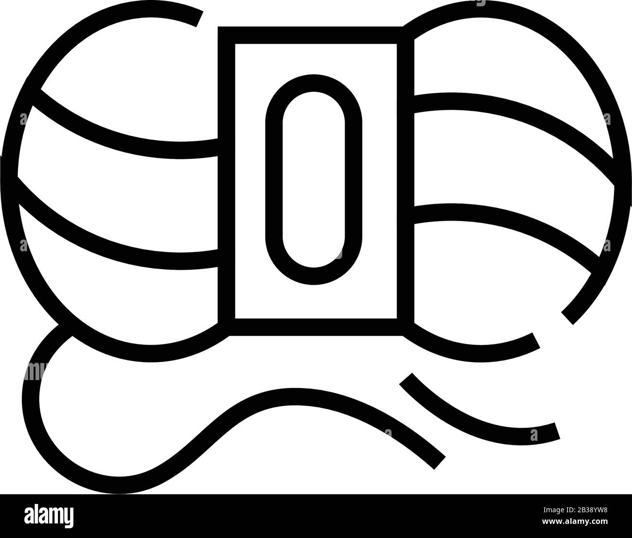 Yarn line icon, concept sign, outline vector illustration, linear ...