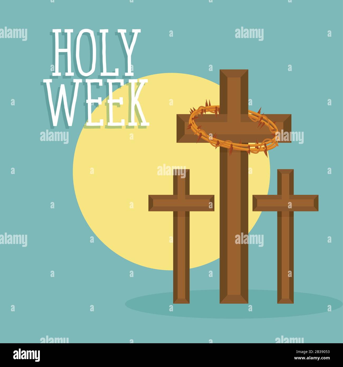 Holy week card Stock Vector Image & Art - Alamy