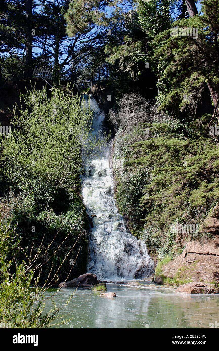 Rainbow Falls, Golden Gate Park, San Francisco, California Stock Photo ...