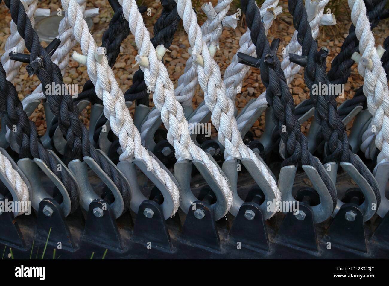 Various strings, of various colors, intertwined with each other Stock ...