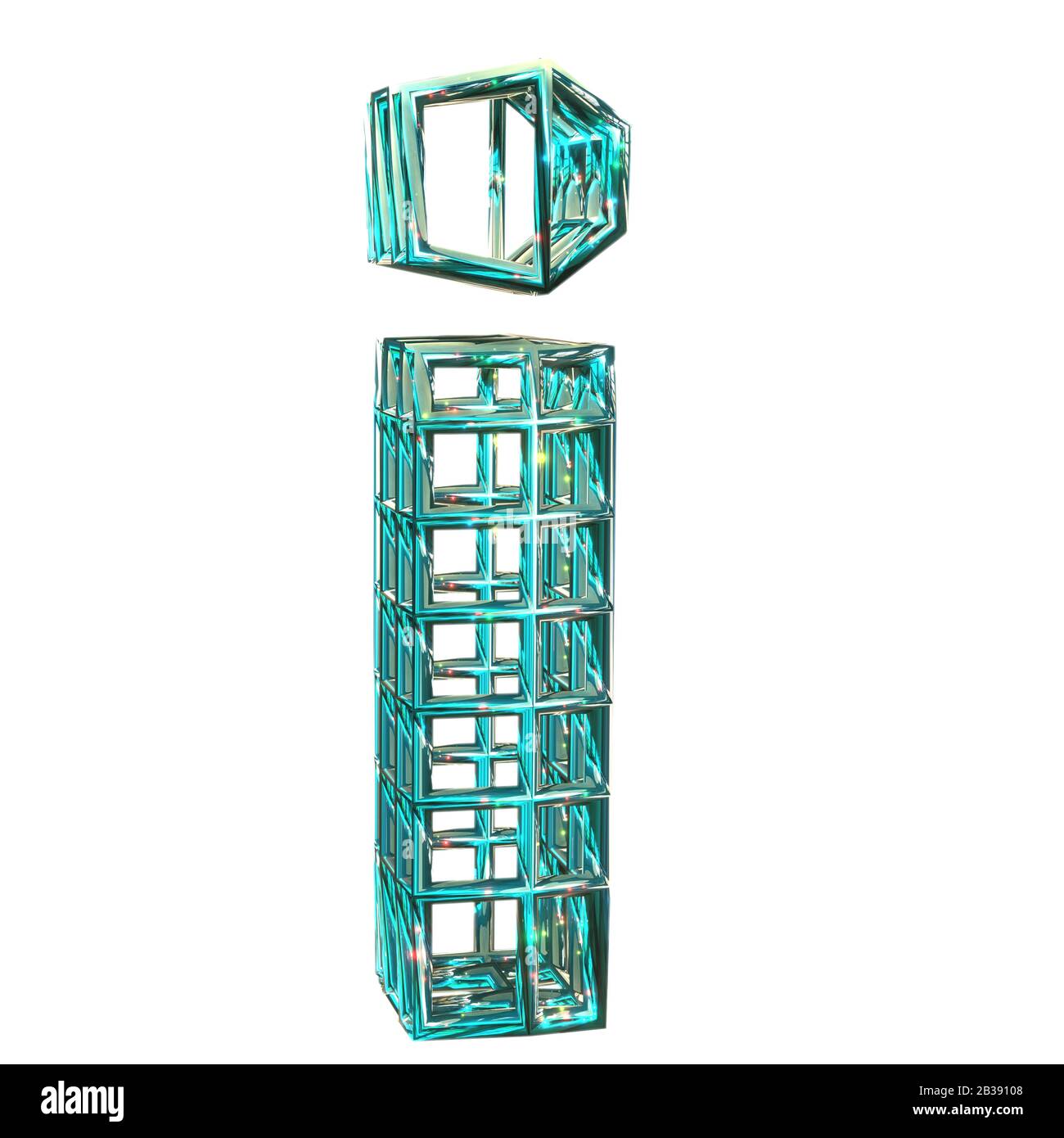 3D rendering. Lowercase Letter i. Cool high resolution symbol render ...