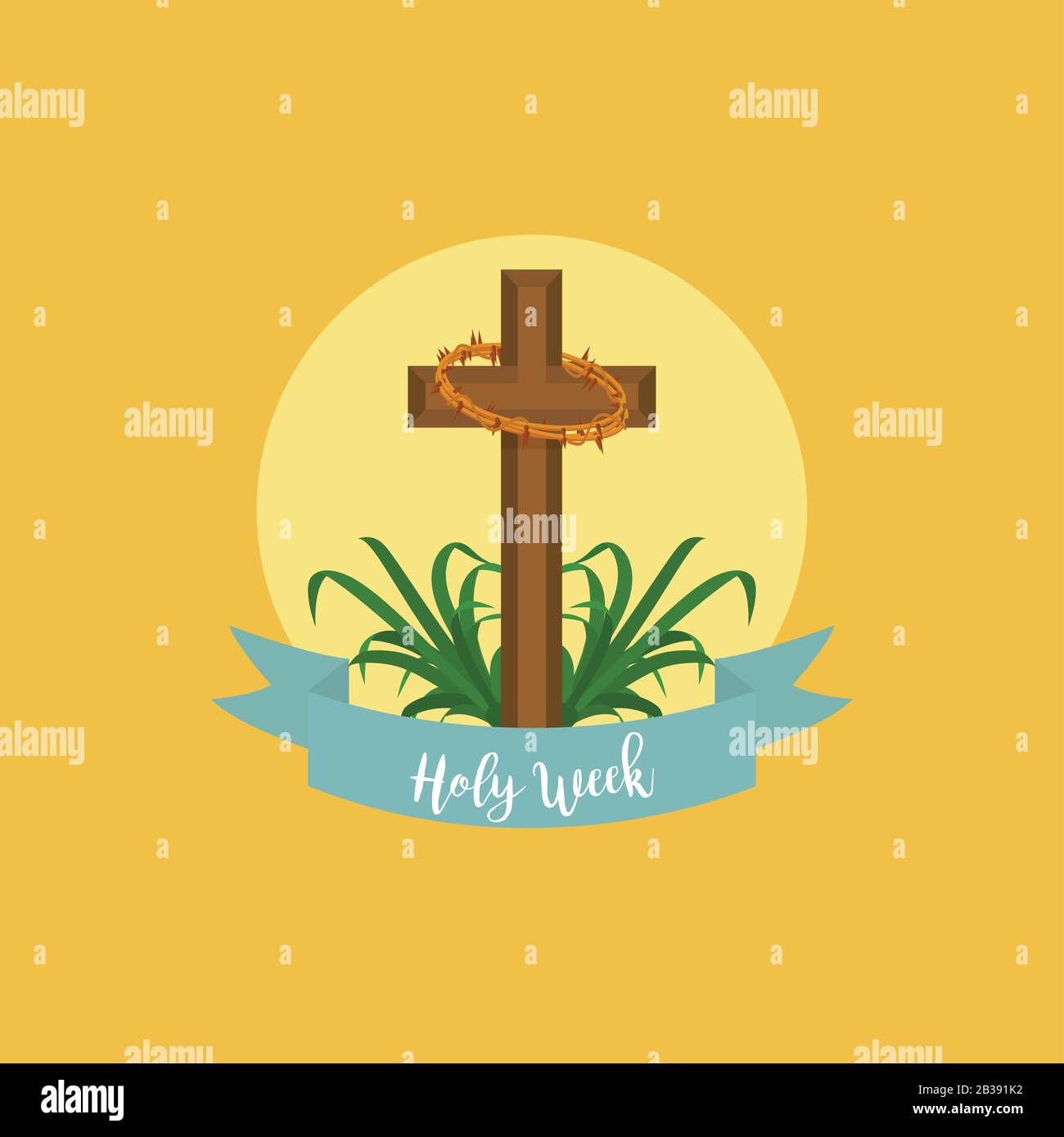 Holy week card Stock Vector Image & Art - Alamy