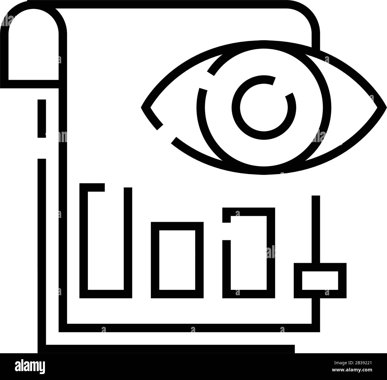 View chart line icon, concept sign, outline vector illustration, linear symbol Stock Vector ...