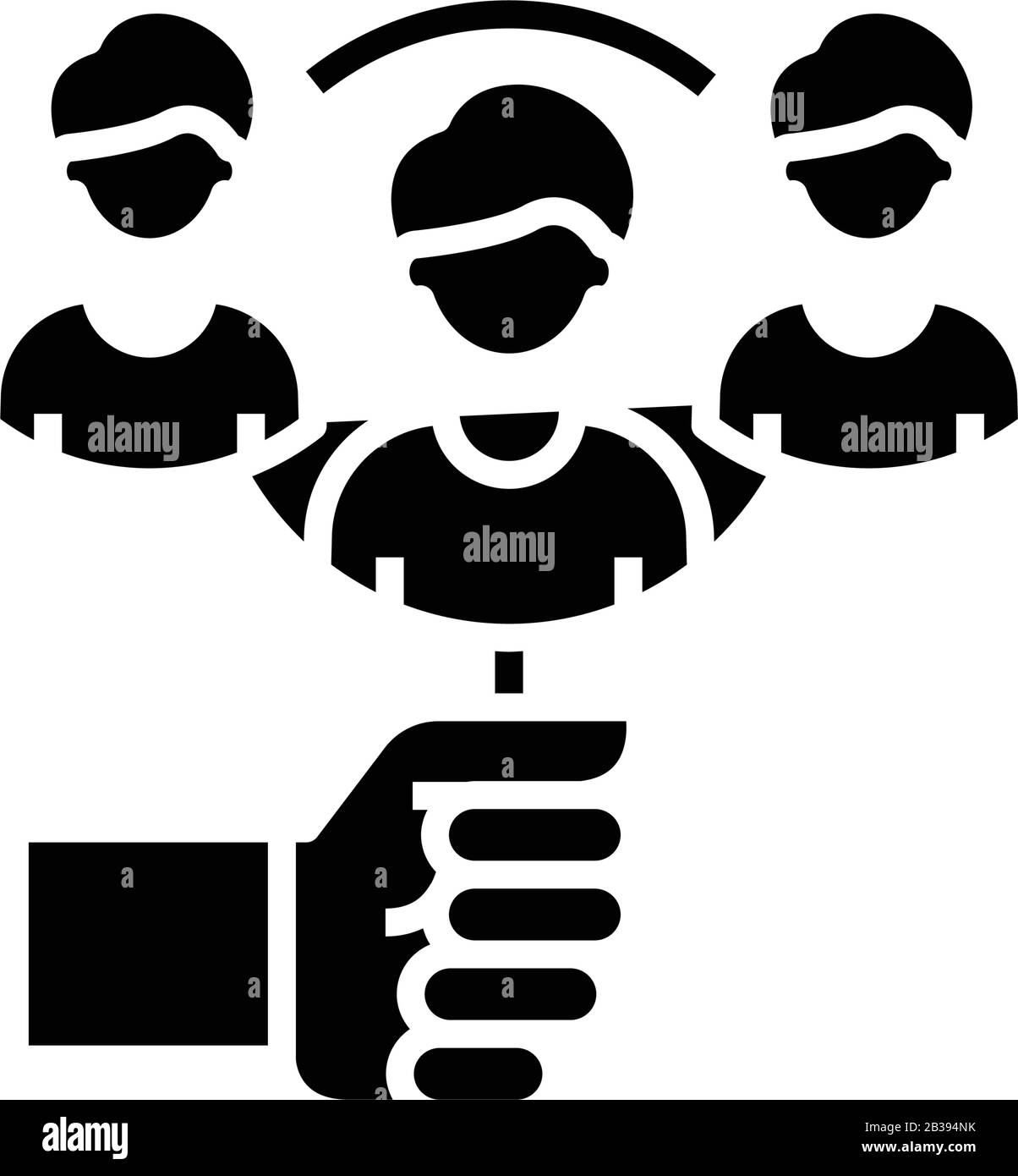 Needful staff black icon, concept illustration, vector flat symbol ...