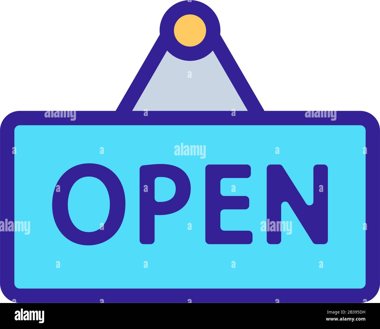 Open vector icon. Isolated contour symbol illustration Stock Vector ...