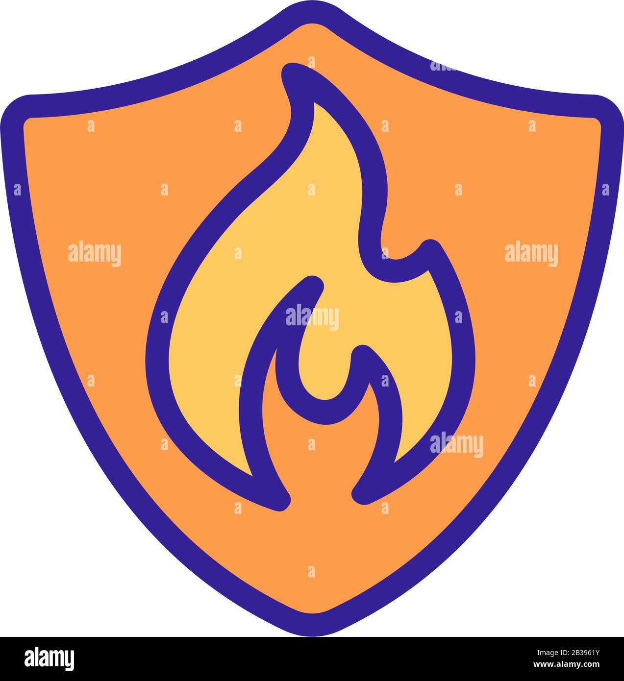 flammable material icon vector. Isolated contour symbol illustration ...