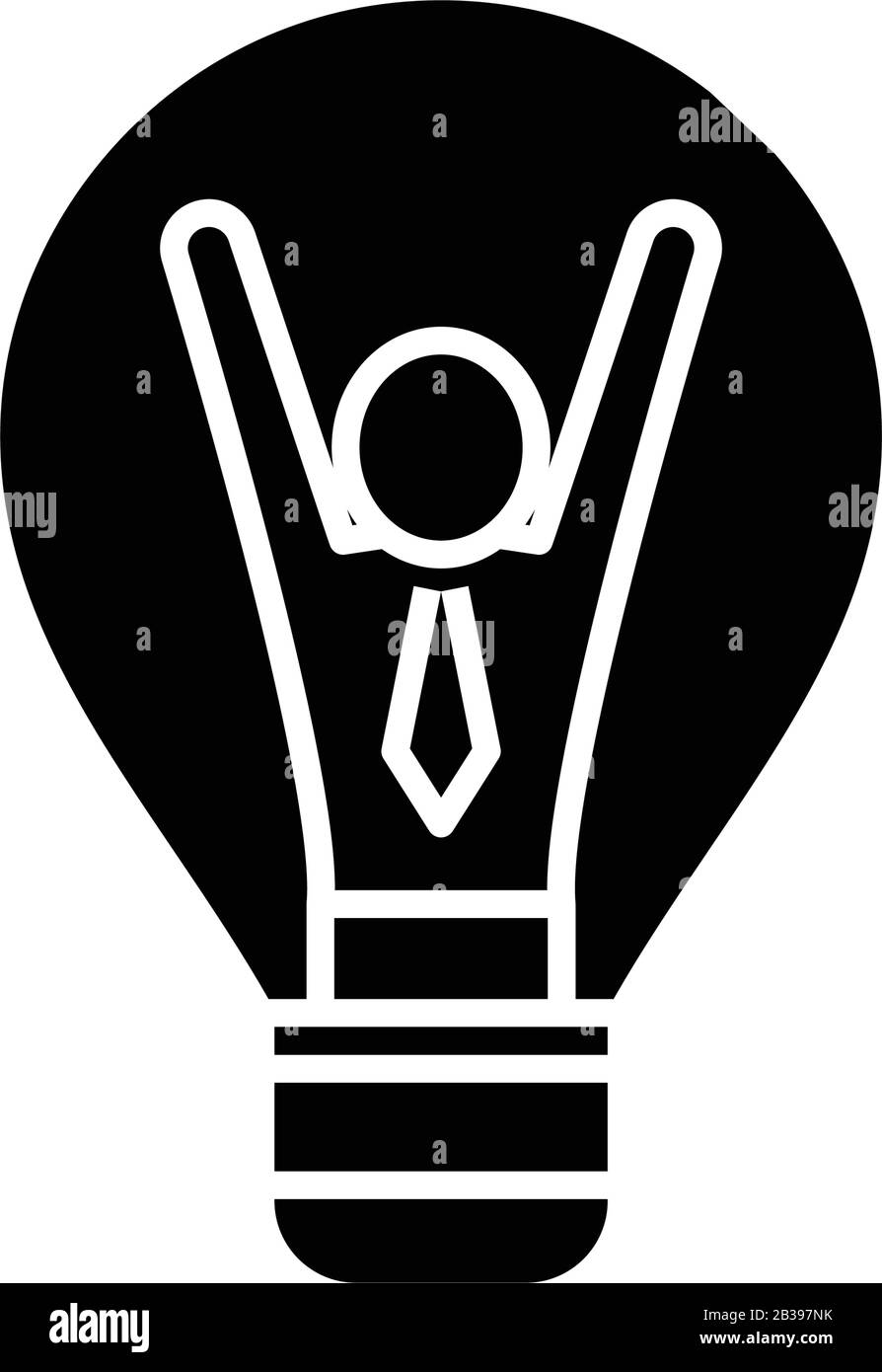 Possibilities black icon, concept illustration, vector flat symbol ...