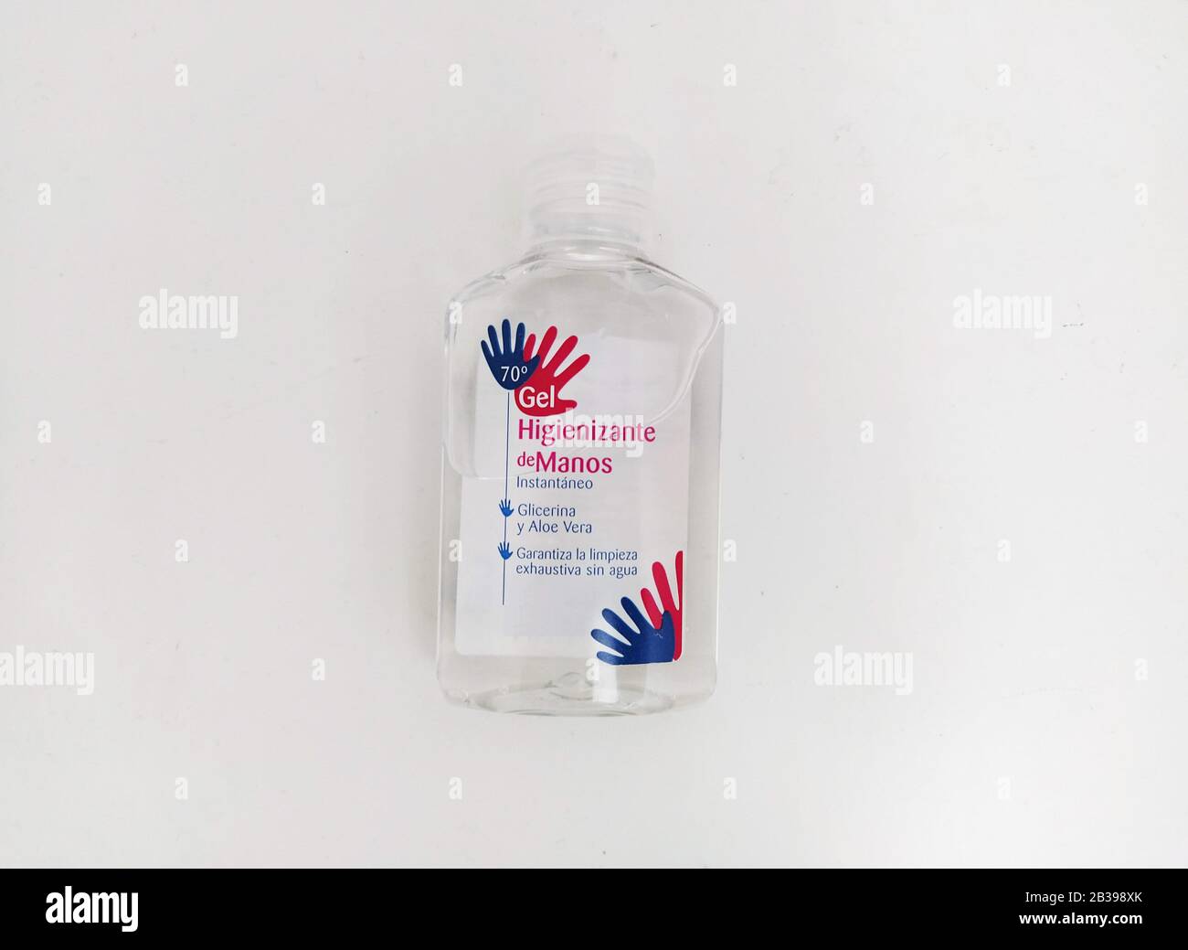 Alcohol gel or antibacterial soap sanitizer after using a public ...