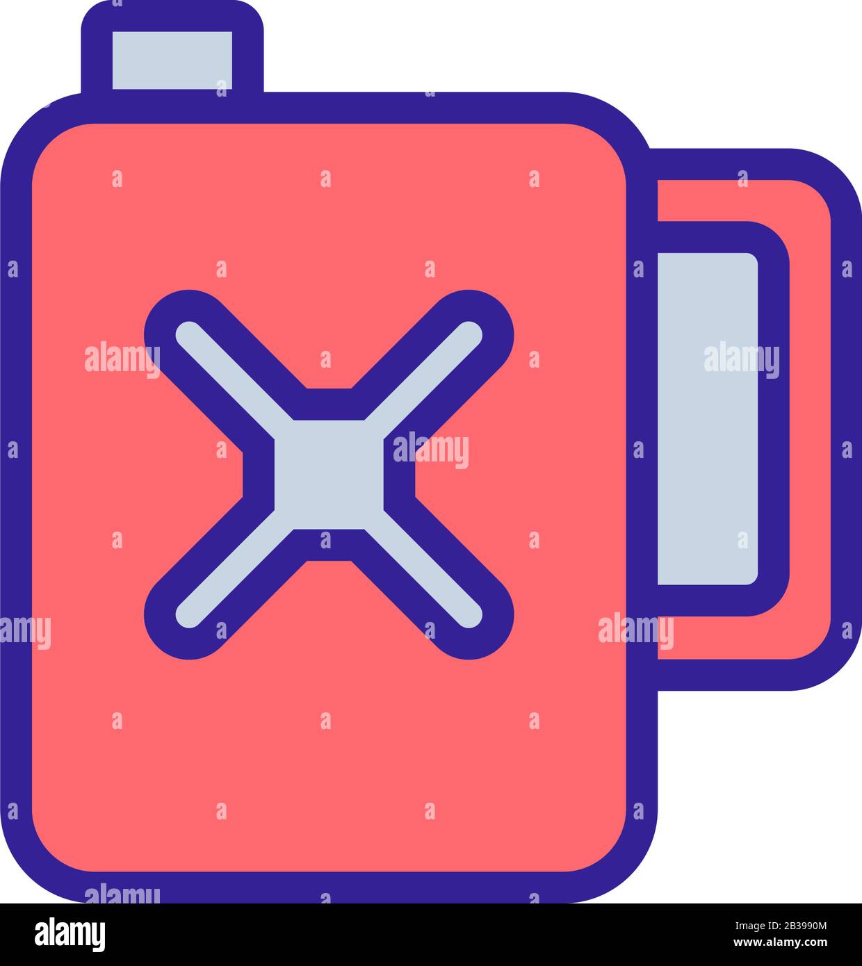 flammable material icon vector. Isolated contour symbol illustration ...