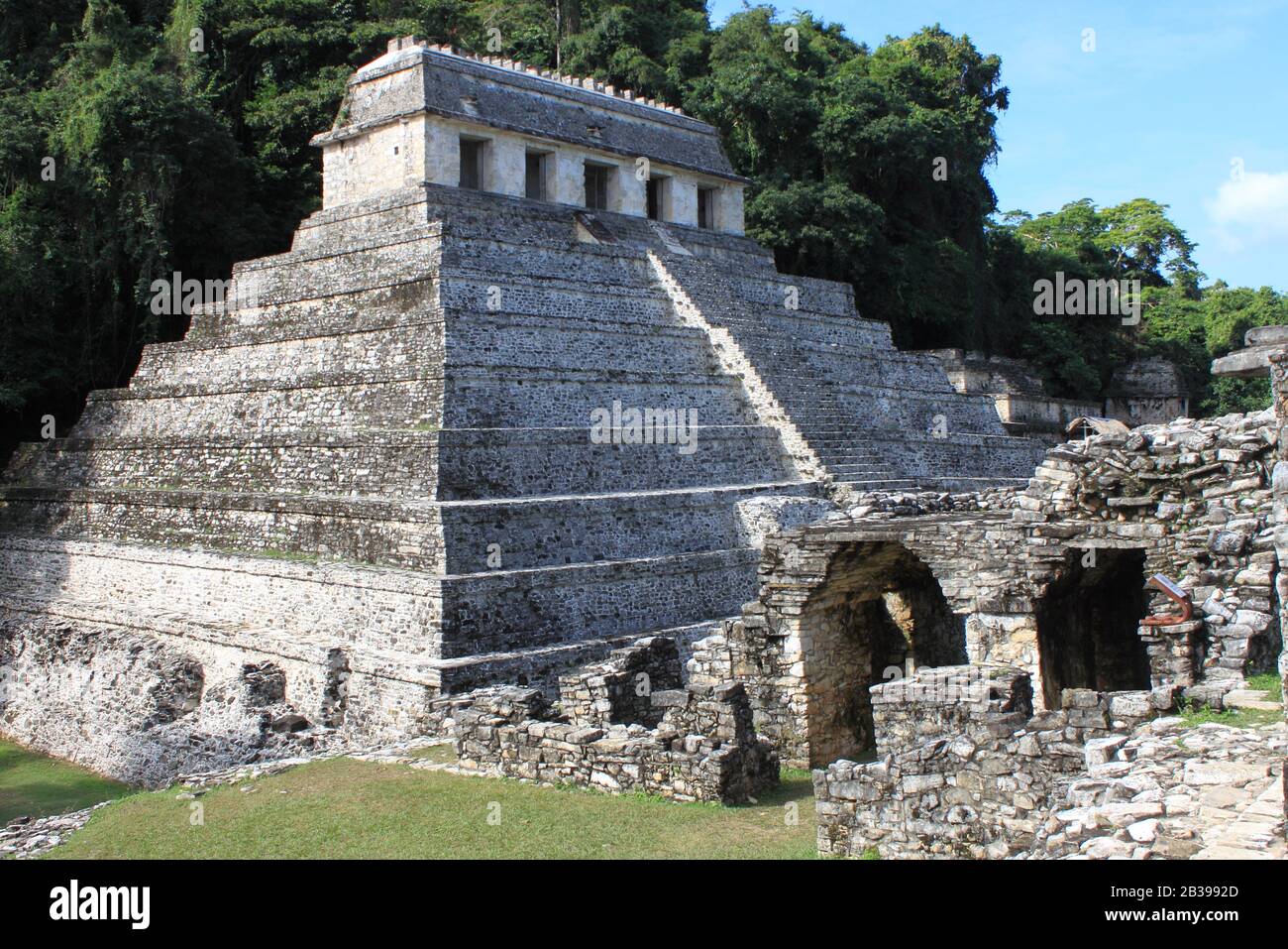 Temple of the Inscriptions in Palenque. Chiapas, Mexico Stock Photo - Alamy