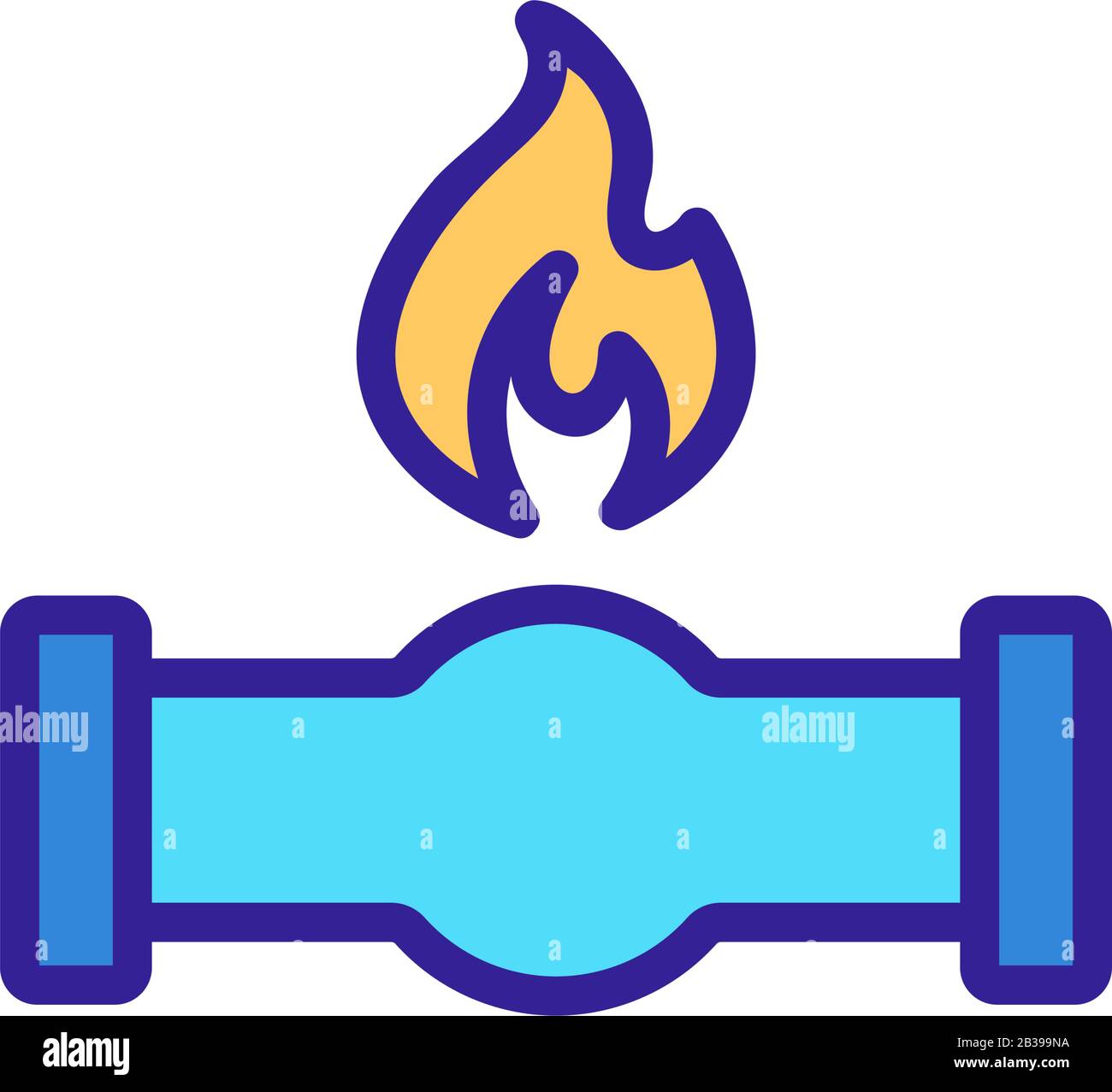 flammable material icon vector. Isolated contour symbol illustration ...