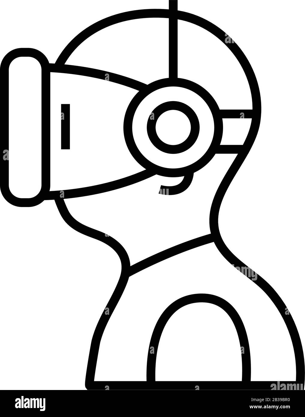 Virtual vision line icon, concept sign, outline vector illustration, linear symbol Stock Vector ...