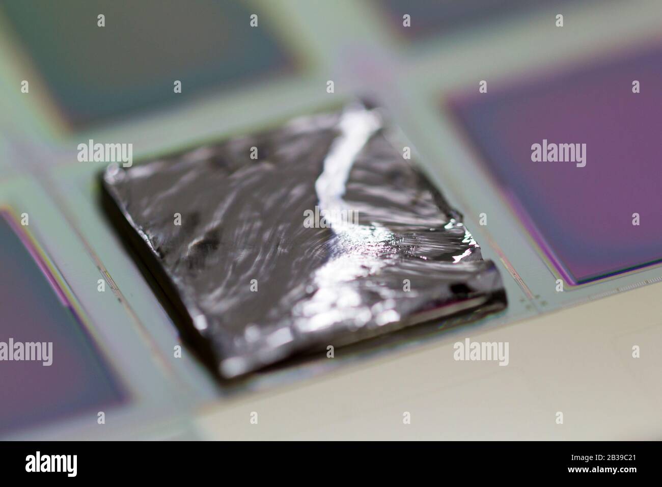 Pieces of polycrystalline silicon integrated on a polysilicon substrate ...