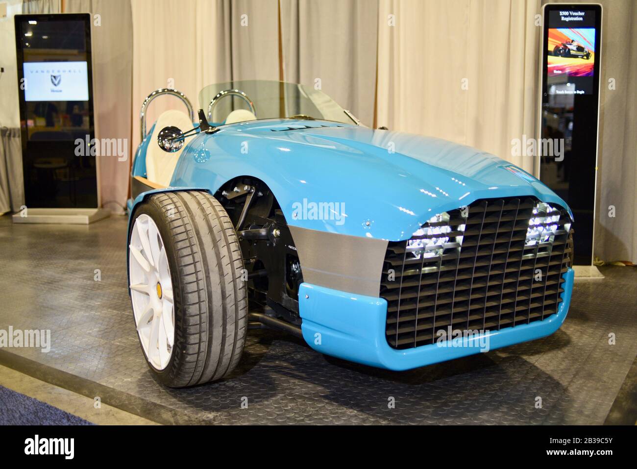All-electric Vanderhall Edison 2 three-wheel roadster (classified as ...