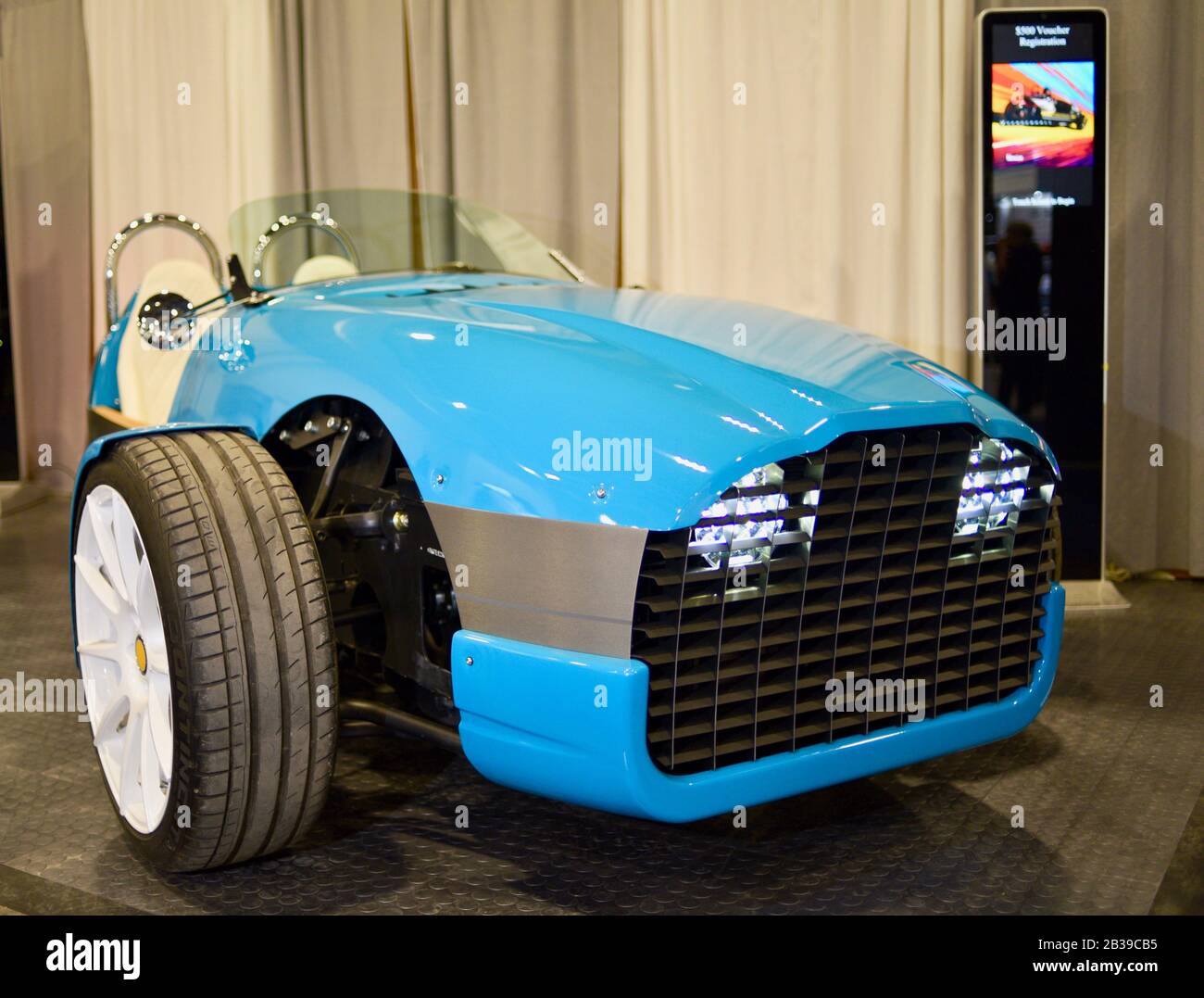 All-electric Vanderhall Edison 2 three-wheel roadster (classified as ...