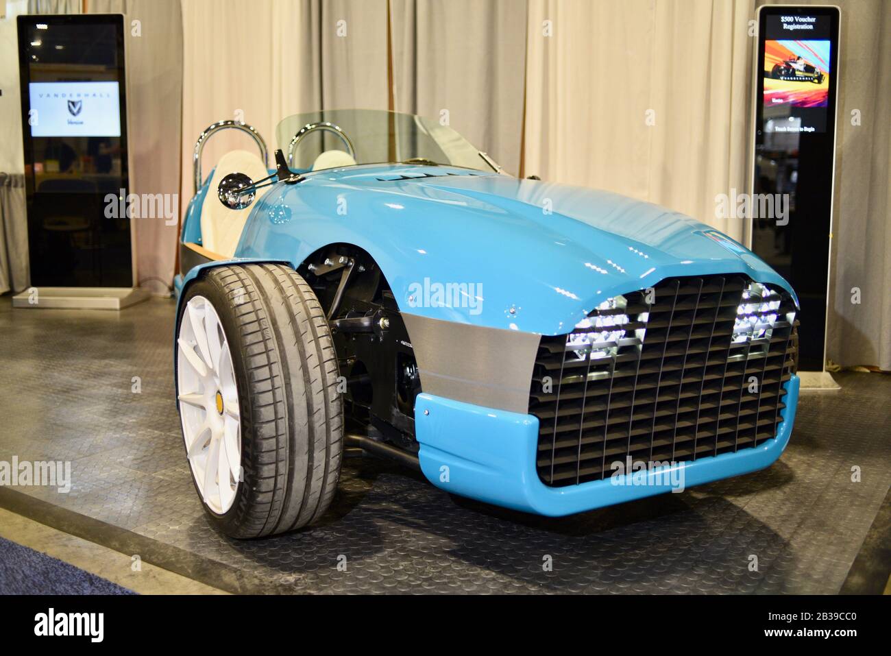All-electric Vanderhall Edison 2 three-wheel roadster (classified as ...