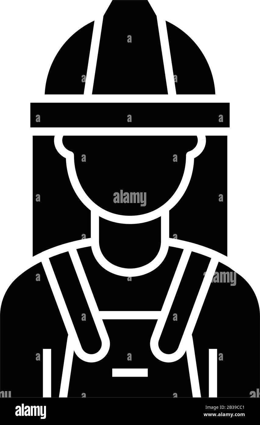 Professional uniform black icon, concept illustration, vector flat ...