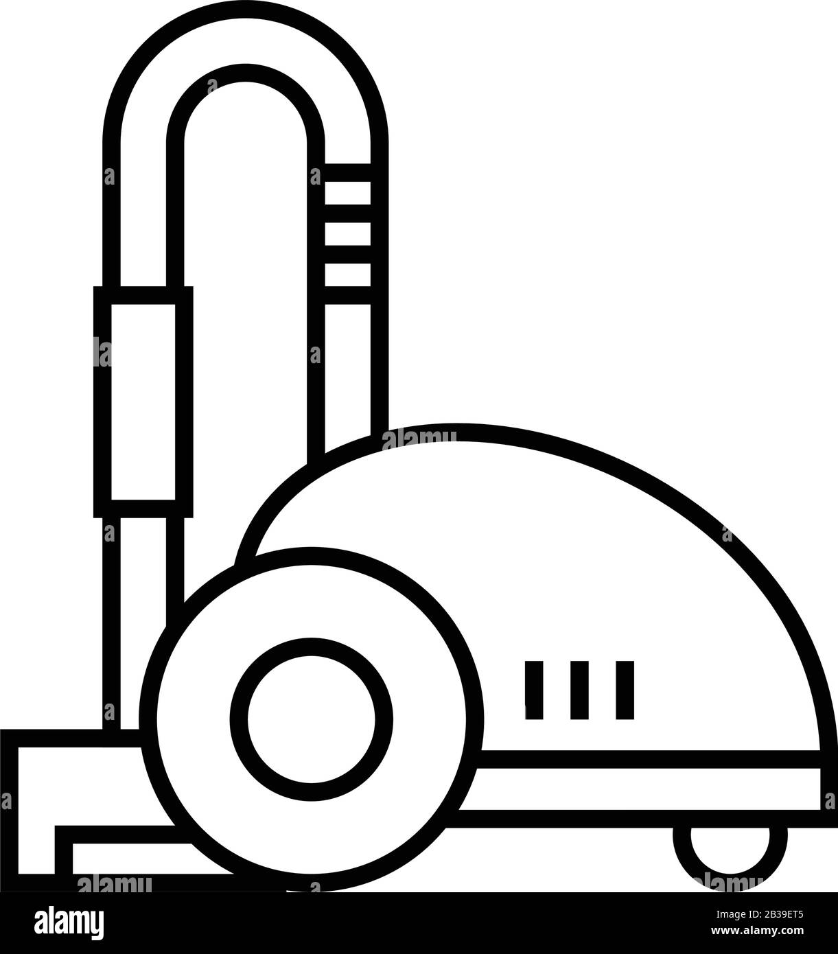 Vacuum cleaner line icon, concept sign, outline vector illustration ...