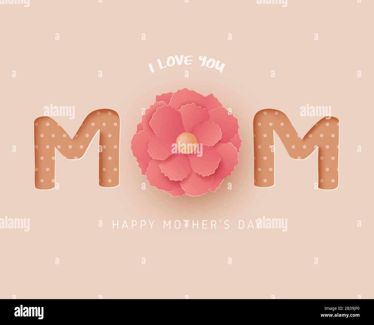 Lovely paper cut in Stock Vector Images - Alamy