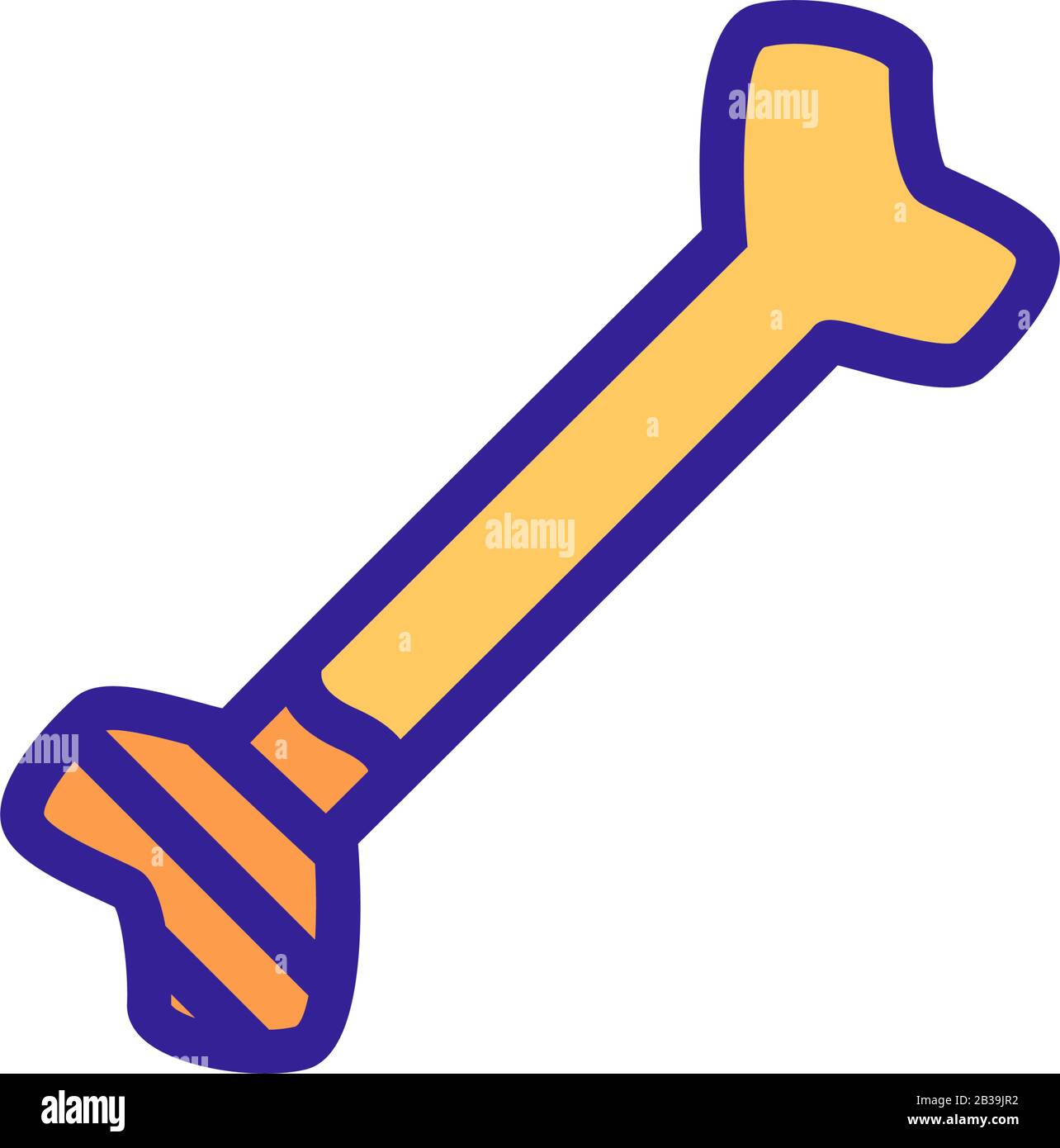 cancer, bone icon vector. Isolated contour symbol illustration Stock ...