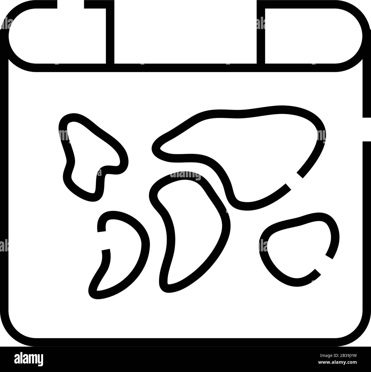 World map line icon, concept sign, outline vector illustration, linear ...