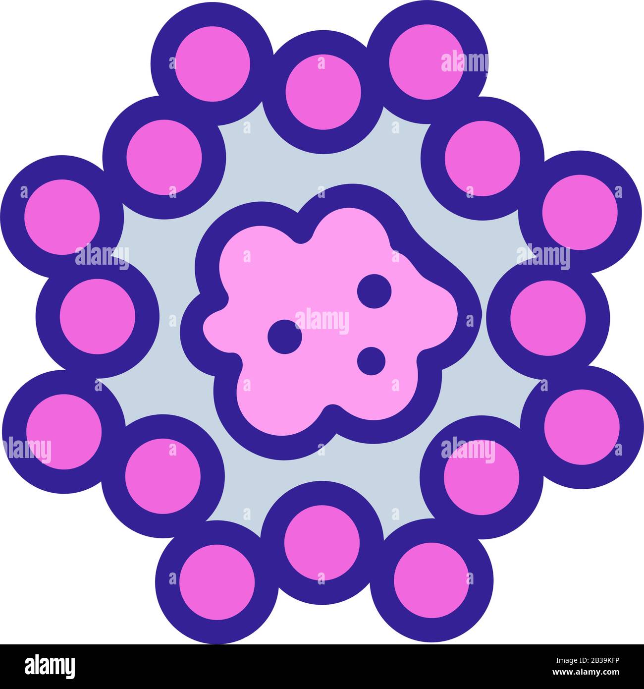 cancer virus icon vector. Isolated contour symbol illustration Stock ...