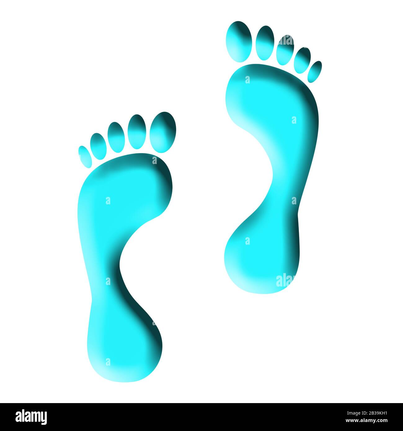 Footstep foot step footprints Cut Out Stock Images & Pictures - Alamy