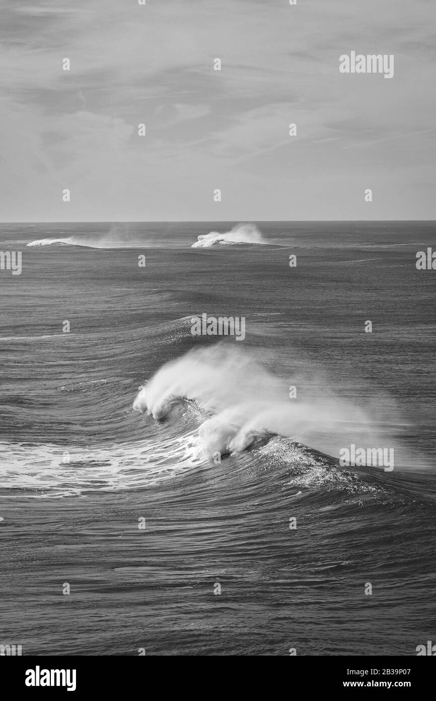 Wave sea side Black and White Stock Photos & Images - Alamy
