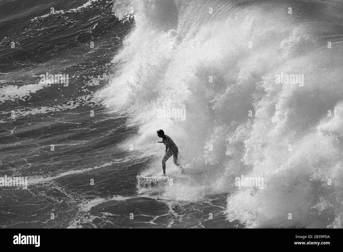 Sea blue wave splash Black and White Stock Photos & Images - Alamy