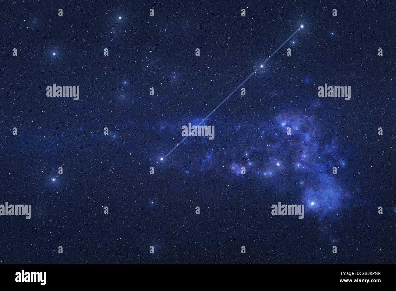 Dorado Constellation in outer space. Dorado constellation stars with ...