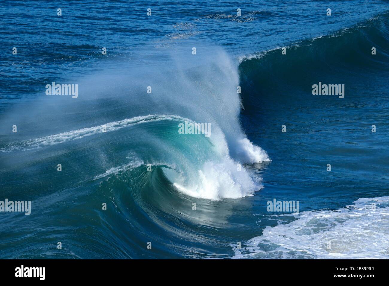 Surf Spot with Big beautful perfect surfing waves barreling in the ...