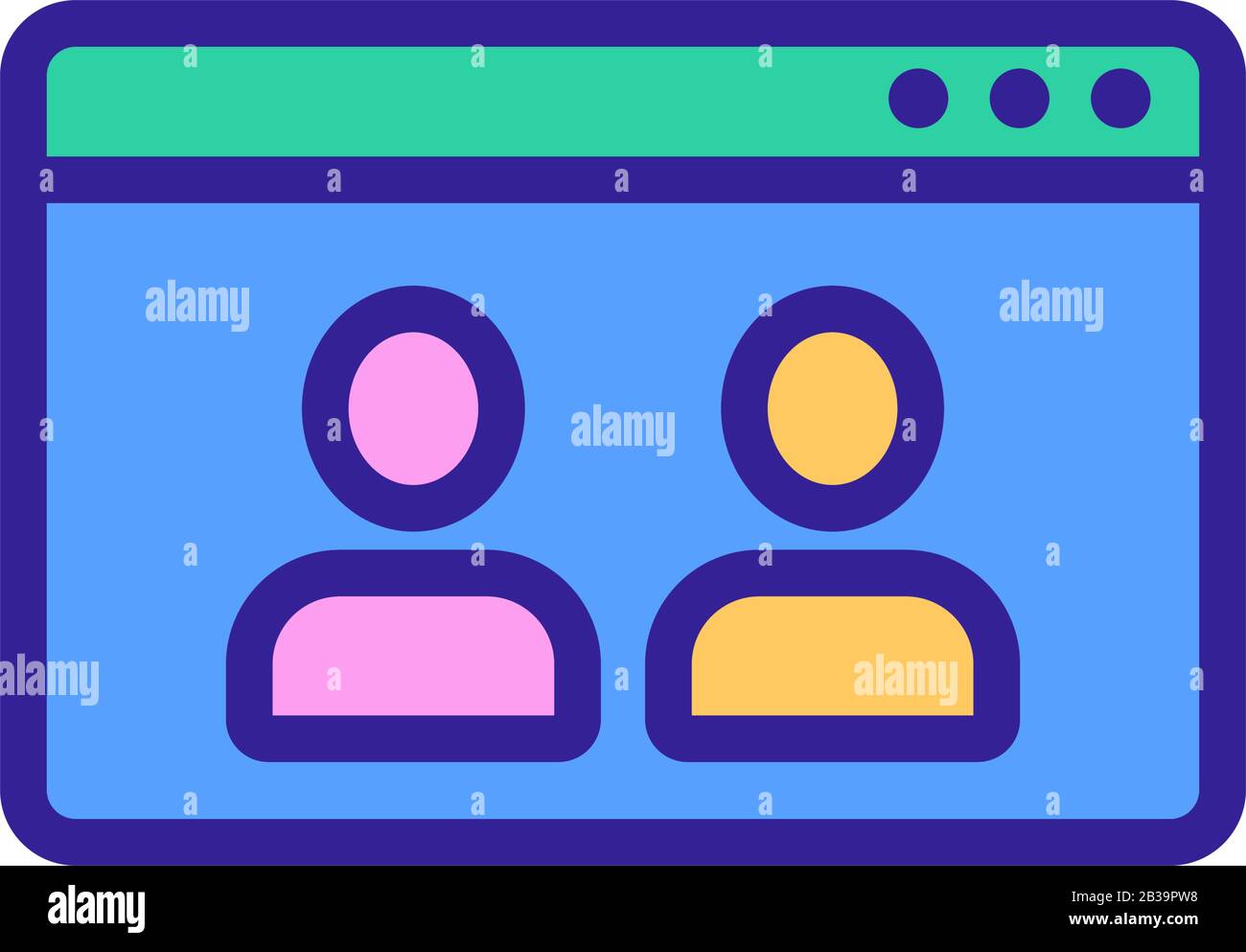 Audience browser icon vector. Isolated contour symbol illustration ...