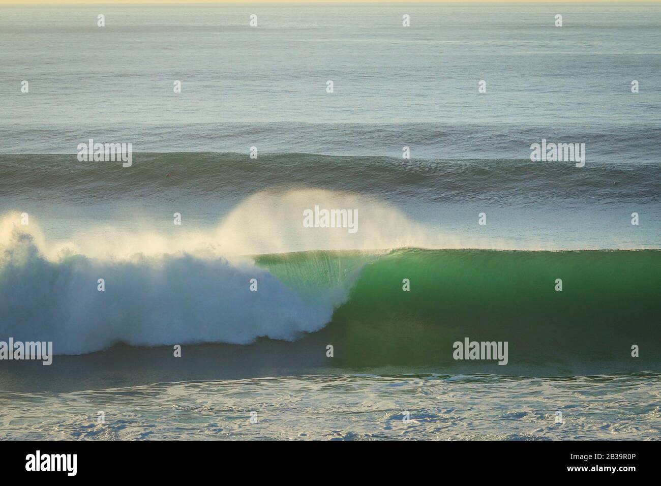 Surf Spot with Big beautful perfect surfing waves barreling in the ...
