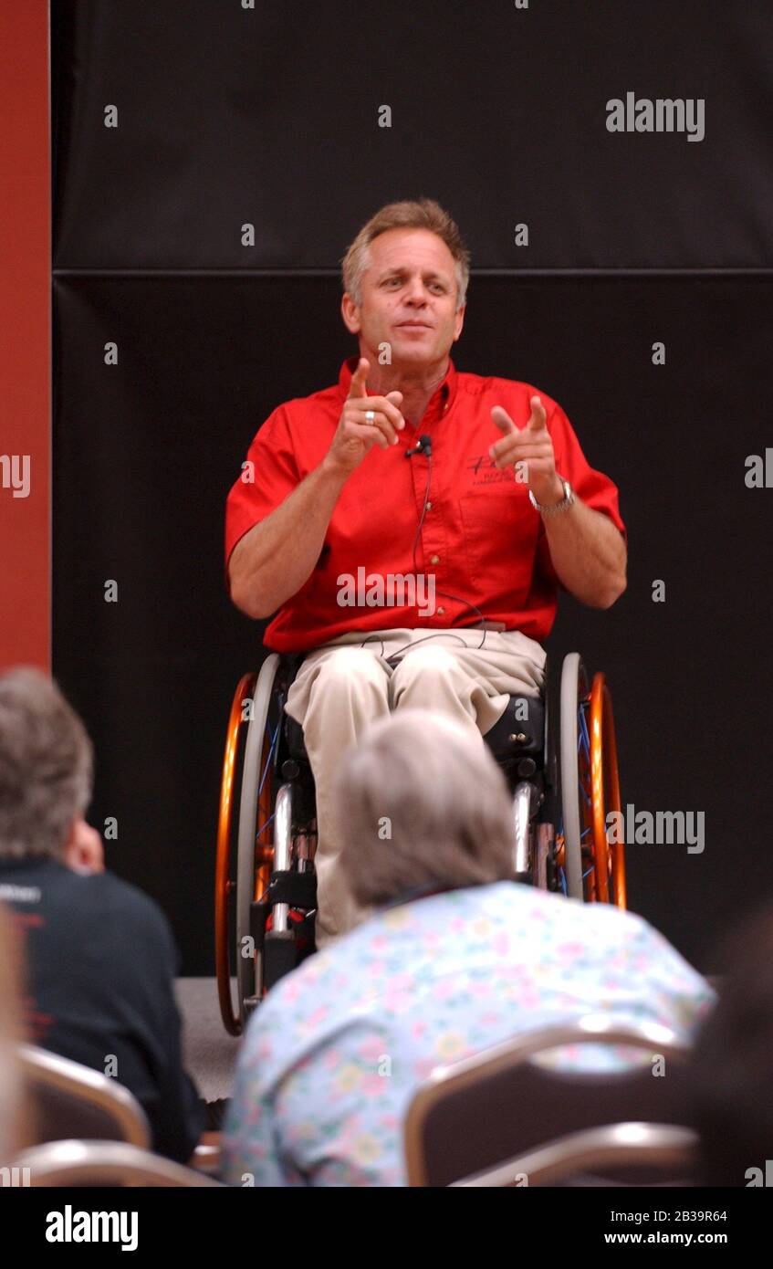 San Antonio, Texas USA, May 2004:: Retired Paralympic tennis player and ...