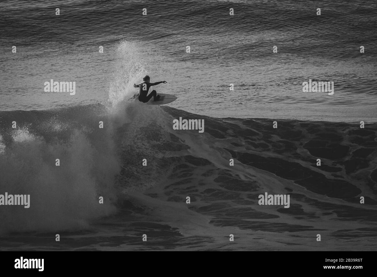 Sea blue wave splash Black and White Stock Photos & Images - Alamy