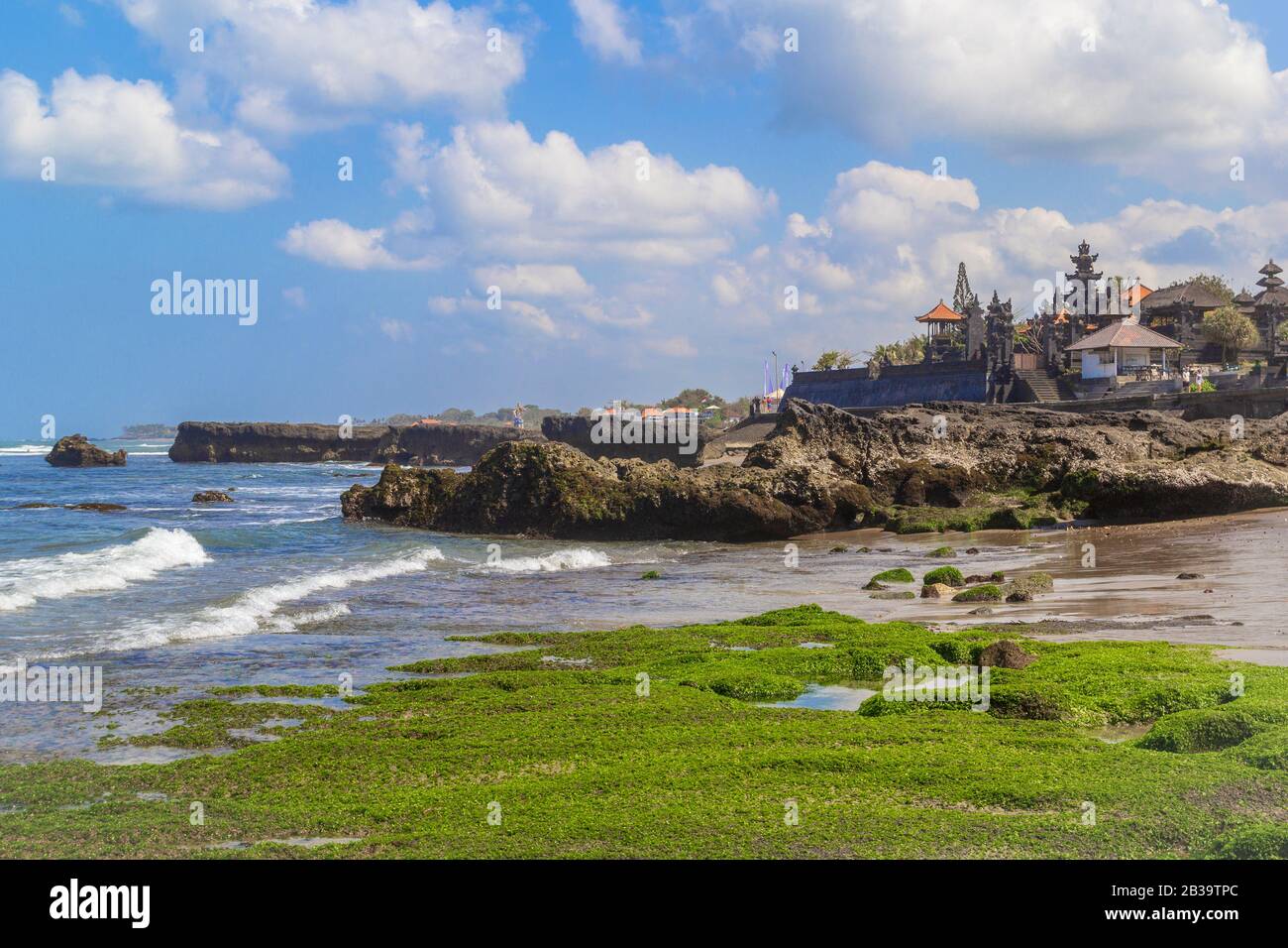 Stunning natural rock pools at Echo beach in sunny day in Canggu, Bali ...
