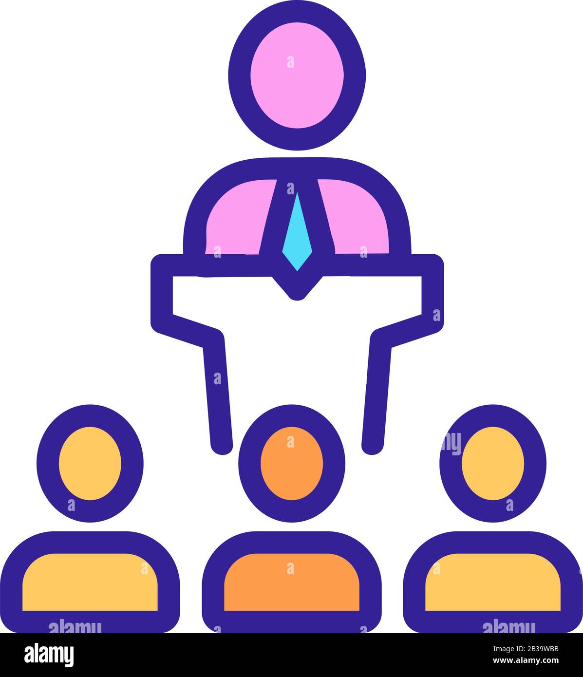 the audience conference icon vector. Isolated contour symbol ...